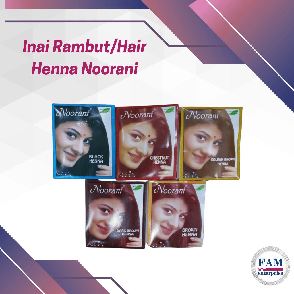 Inai Rambut/Hair Henna Noorani/Inai Kuku (Harga Sepeket) | Shopee Malaysia