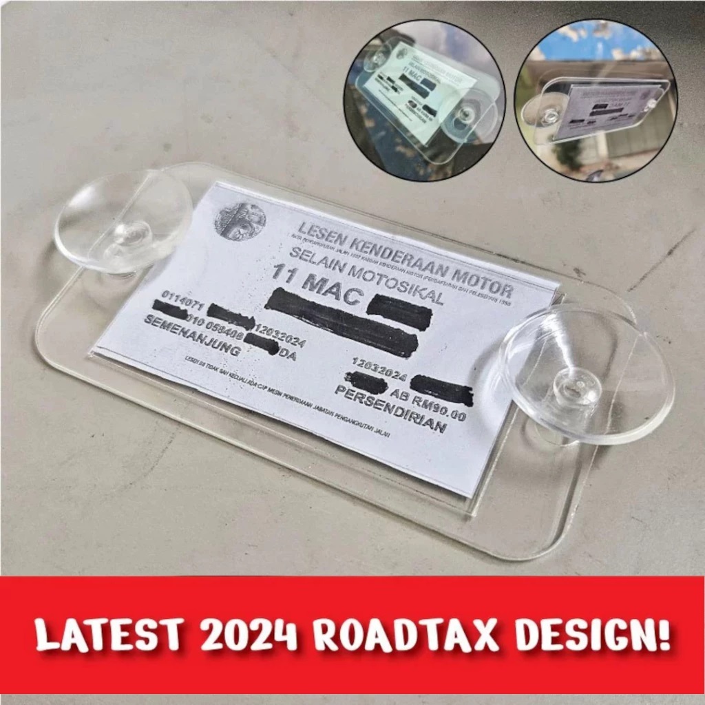 Car Road Tax Sticker Roadtax Small Holder RFID TNG Tag Holder Lorry Van ...
