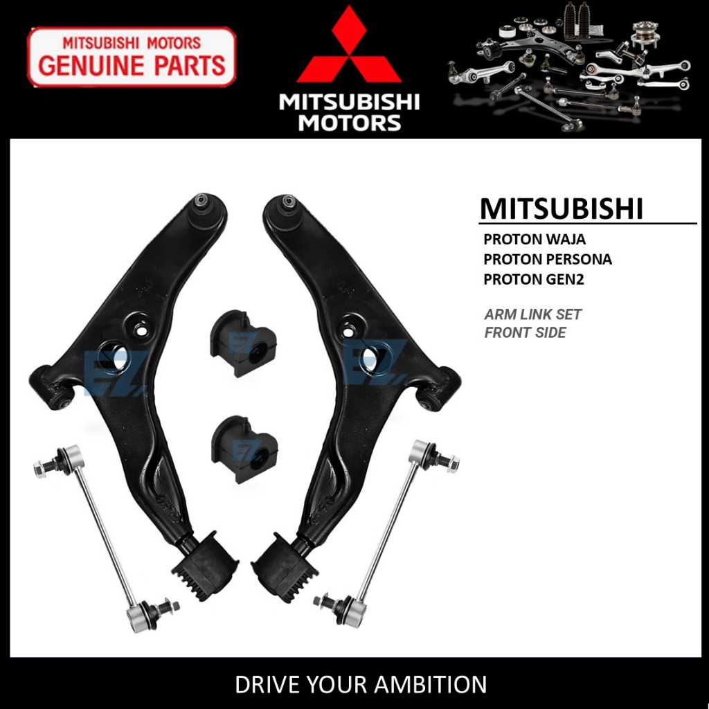 [6 IN 1] - FRONT LOWER ARM WITH BALL JOINT STABILIZER LINK BUSH PROTON ...