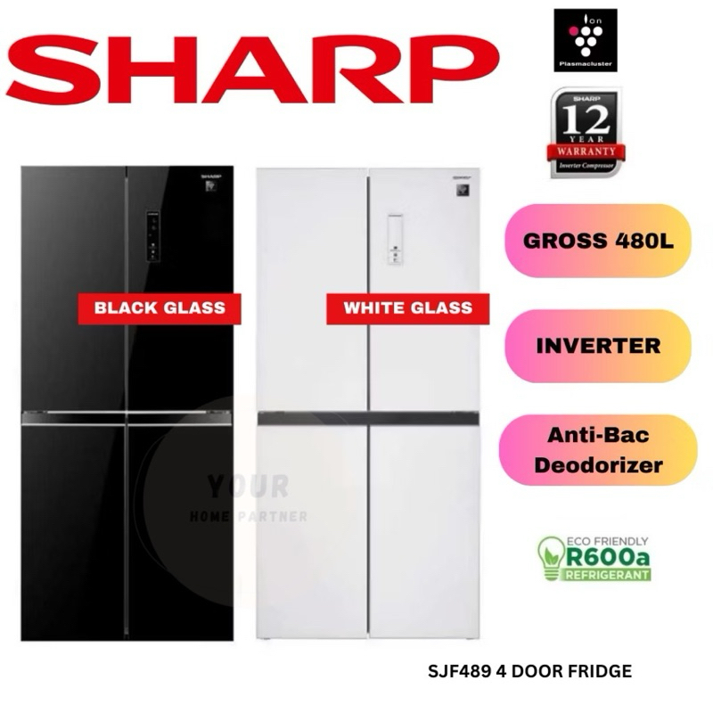 Sharp 4 DOOR MULTI DOOR SJFC489GK Black / 489GW White Multi Door ...