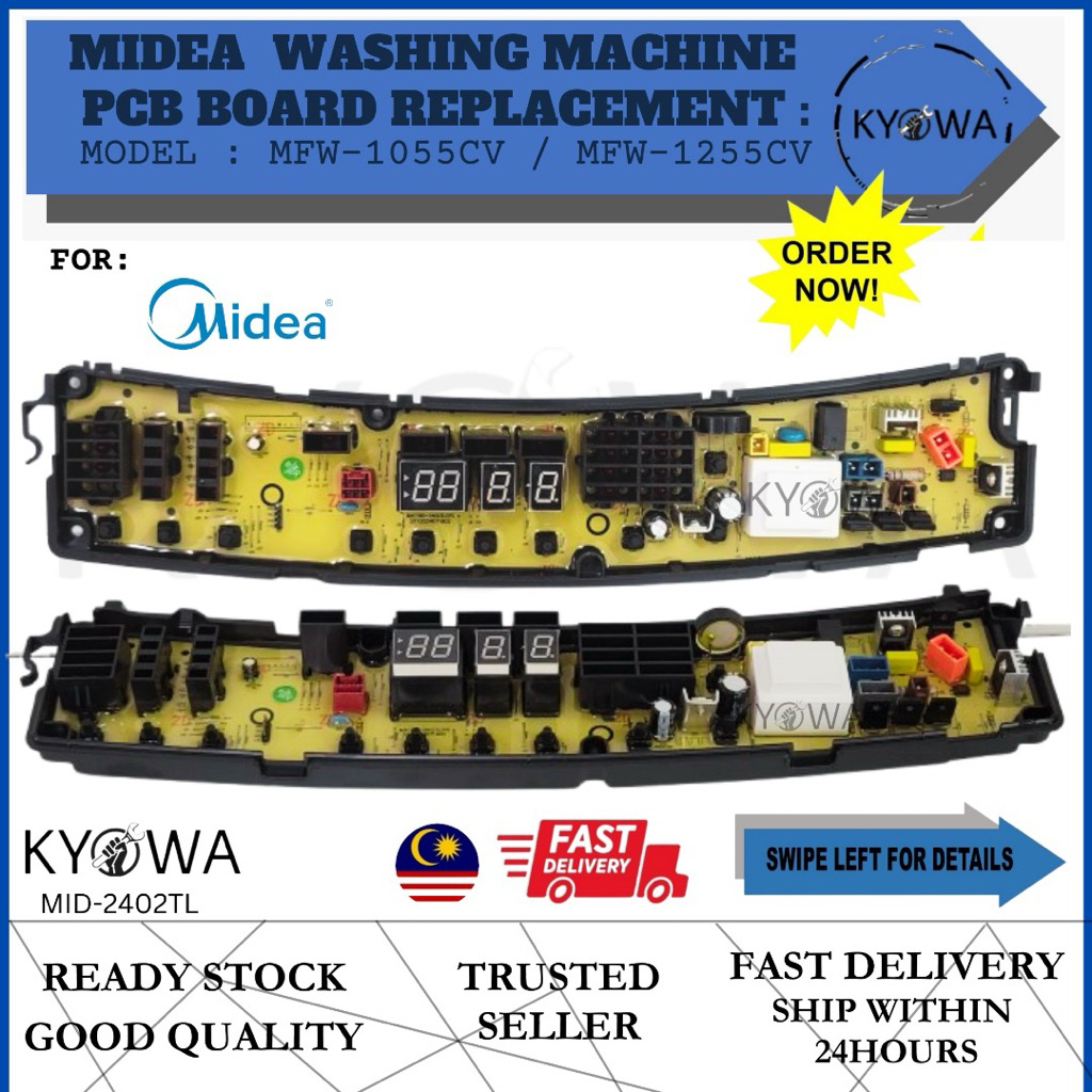 Midea MFW-1255CV MFW-1055CV Washing Machine PCB Board | Shopee Malaysia