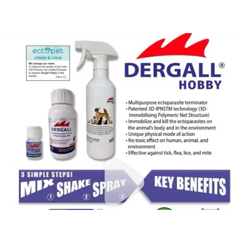 DERGALL Hobby Ectoparasite Disposal Water For Cats & Dogs (5ML/20ML ...