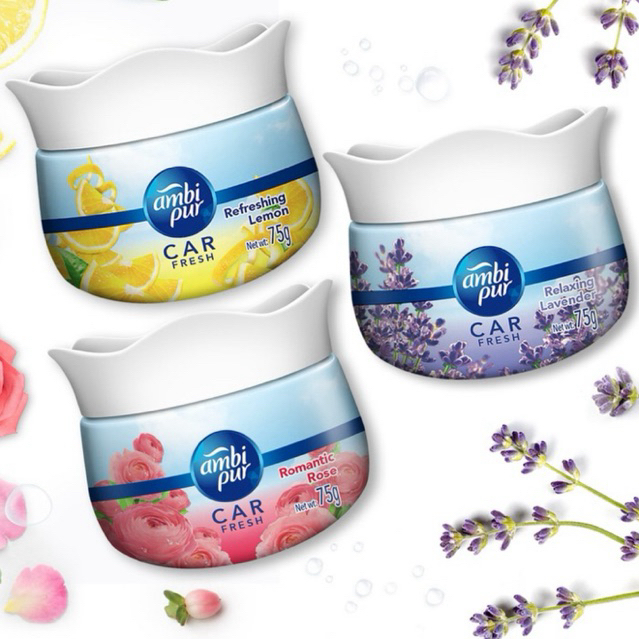 Ambi Pur Car Fresh Romantic Rose / Refreshing Lemon 75g | Shopee Malaysia