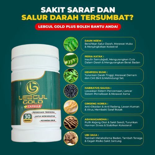 【Exclusive Offer】—Lebgul Gold Plus Capsule - Untuk Saraf, Sendi ...