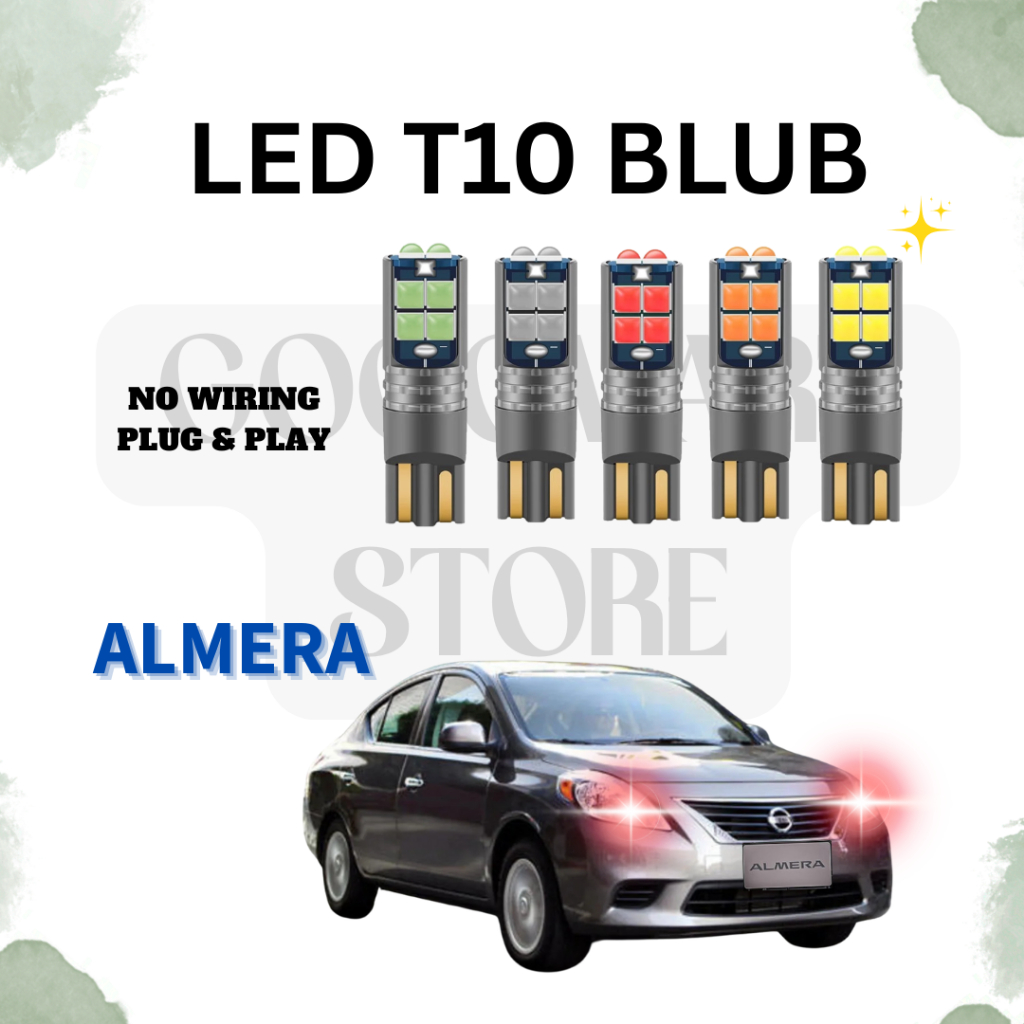 NISSAN ALMERA LED Bulb Small Headlamp Number Plate Light T10 Lampu ...
