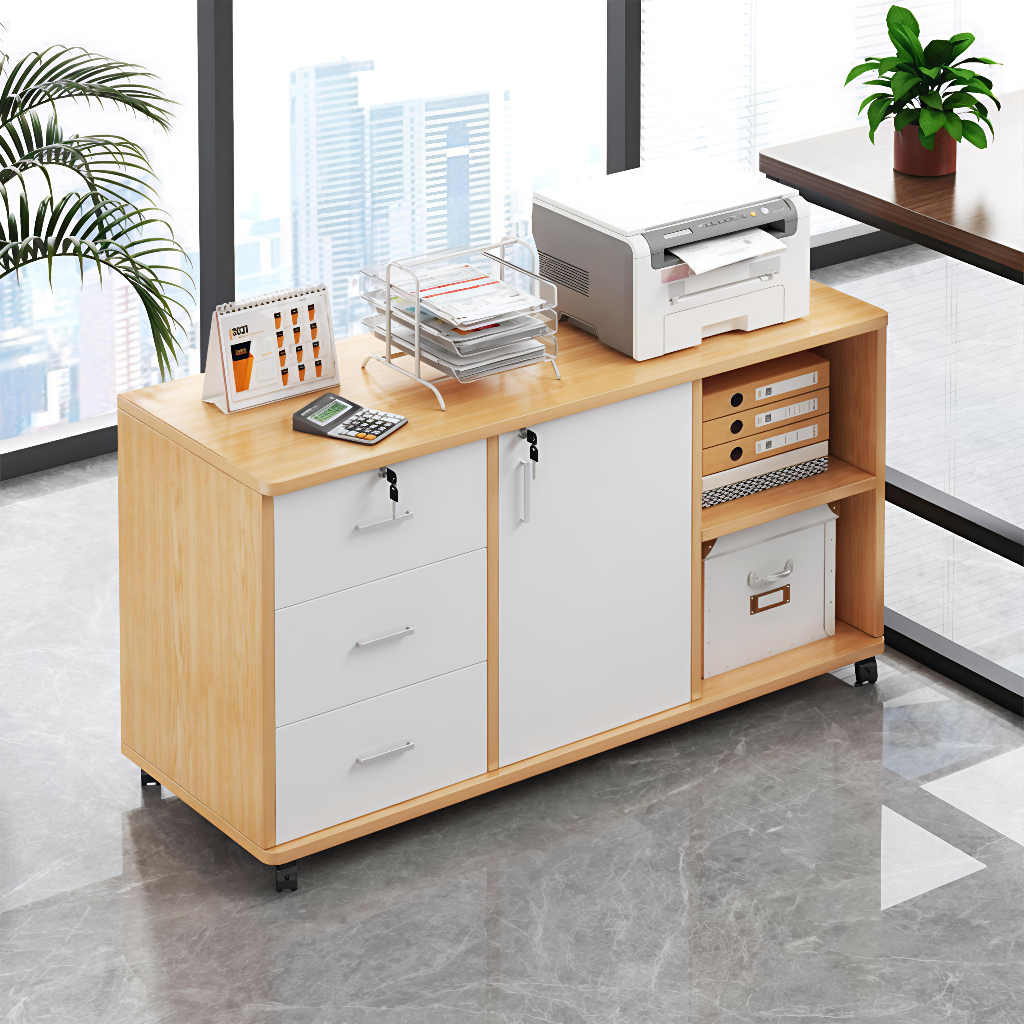 💖Almari Fail Kabinet Loker Office File Cabinet With Lock Wooden Filing ...
