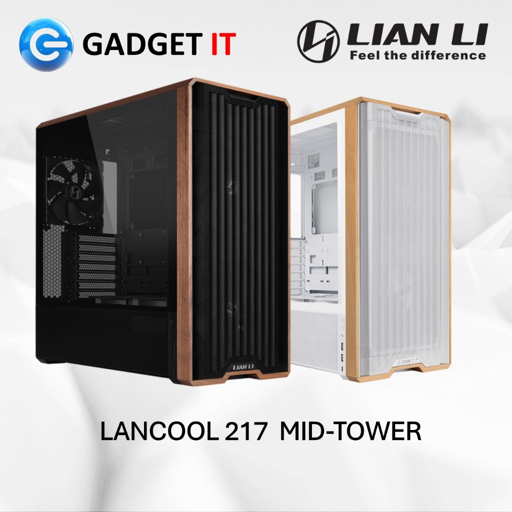 LIAN LI LANCOOL 217 MIDTOWER ATX PC CASING WITH WOOD | 5x Fans ...