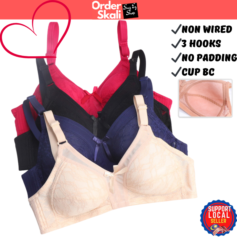 Wireless Bra Cup BC Thin Sponge Padding Baju Dalam Wanita Bra Tutup ...