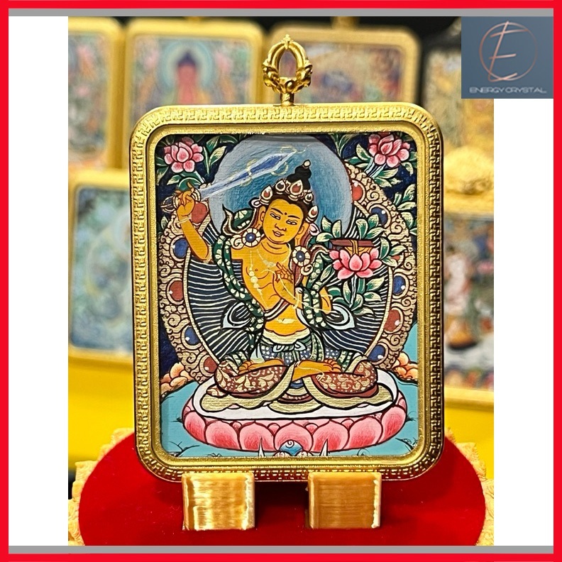 Regong Thangka Wen Shu Thangka 文殊菩萨唐卡 开光纯手绘热贡唐卡 Blessing Hand Drawing ...