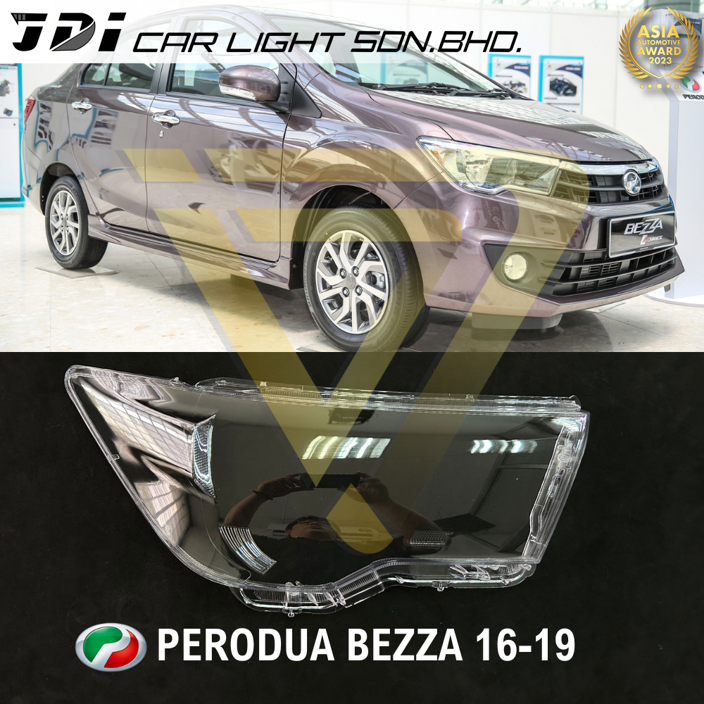 PERODUA BEZZA YEAR 2016, 2017, 2018, 2019 HIGH QUALITY HEADLAMP COVER ...