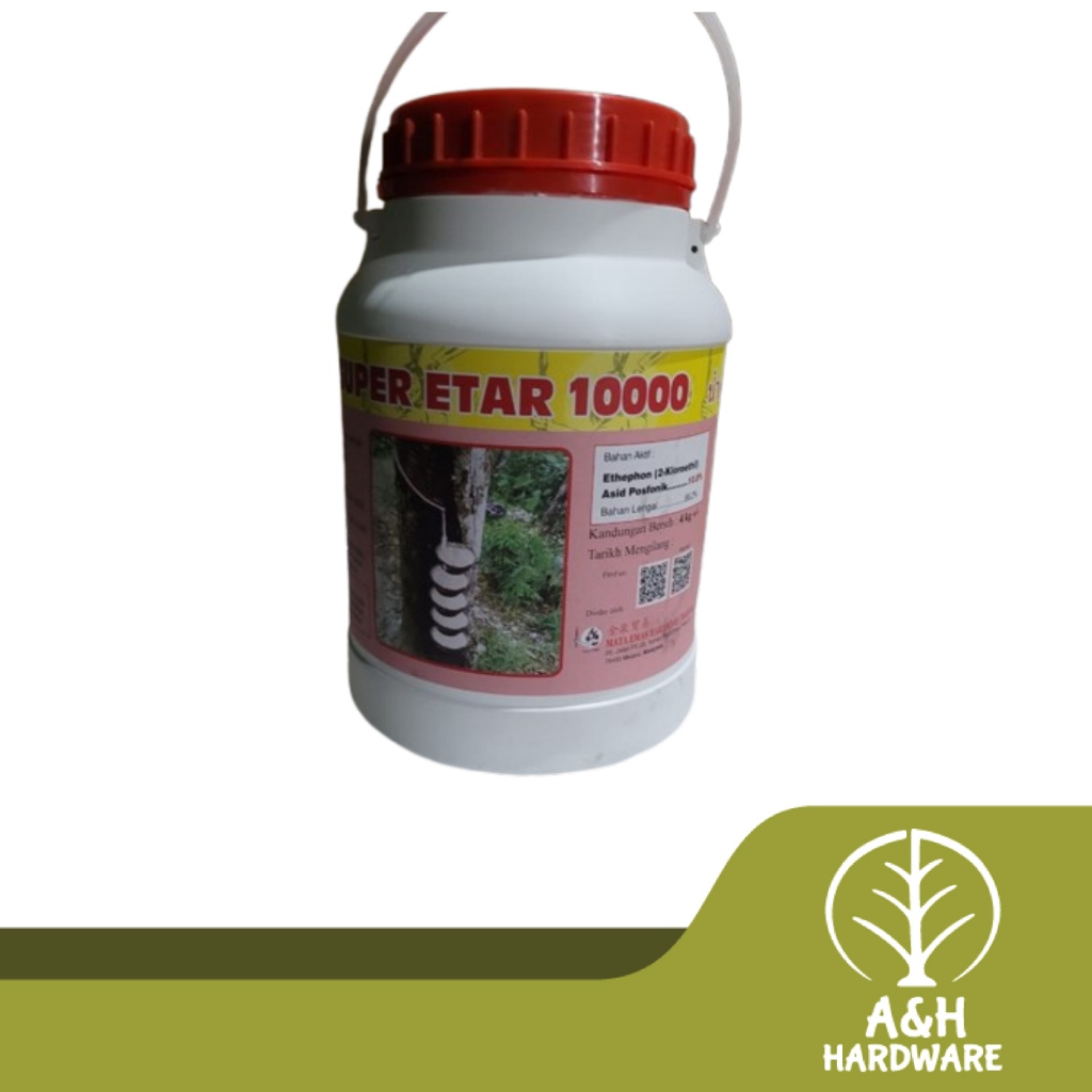 A&H Penggalak susu getah SUPER ETAR 10000 Latex Stimulant 4KG/500ML ...