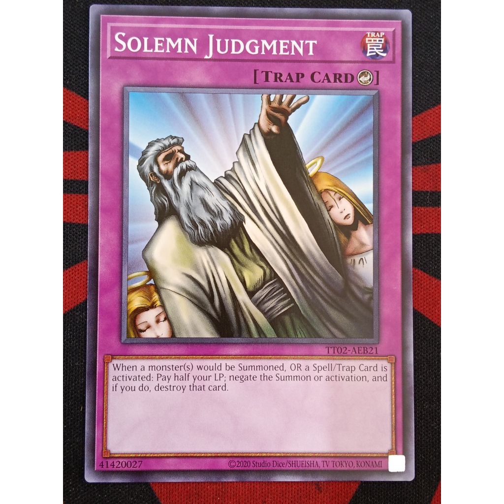 YUGIOH KONAMI TT02-AEB21 Solemn Judgment (C) | Shopee Malaysia