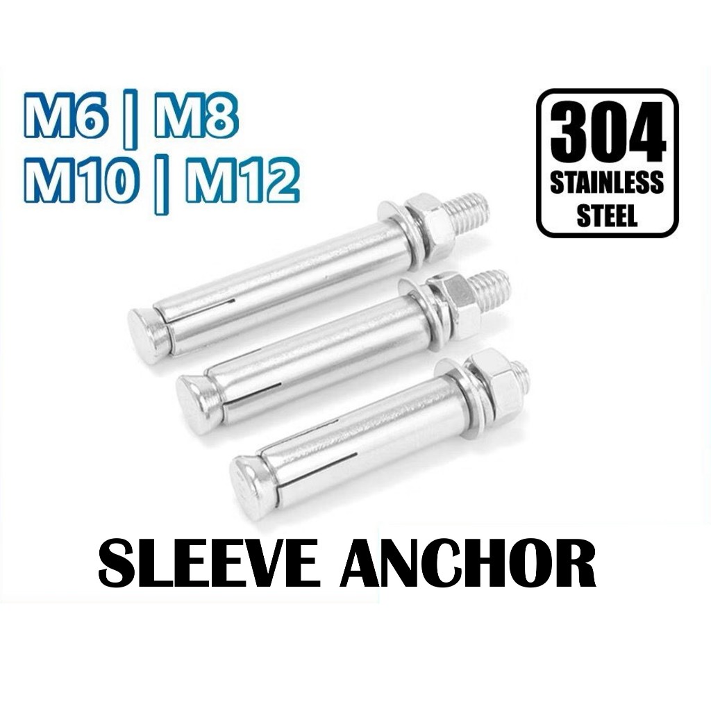 (1piece) Stainless Steel Sleeve Anchor Wall Plug Expansion Anchor Bolt M6 M8 M10 M12 | 304 ...