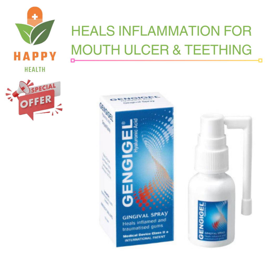 [ Exp 4/2027 ] Gengigel Hyaluronic Acid Spray 20ML - For Mouth Ulcer ...