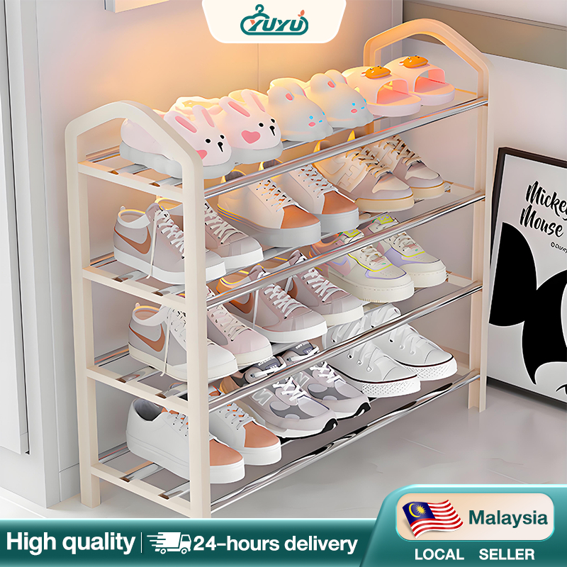 Shoe Rack DIY Space Saving Shoe Organizer Lightweight Easy Assembly Rak ...
