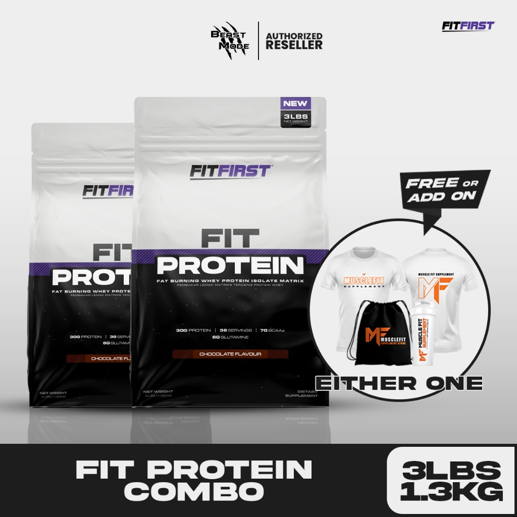 Fit First Fit Protein Whey x 2 unit + Free Gift | Shopee Malaysia