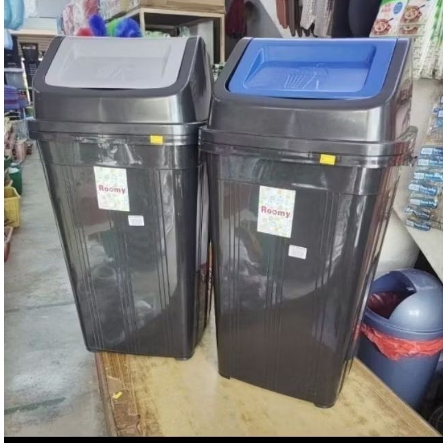 TONG SAMPAH PLASTIK TEBAL ROOMY RY8606 SWING DUSTBIN 50LITER / RECYCLE ...