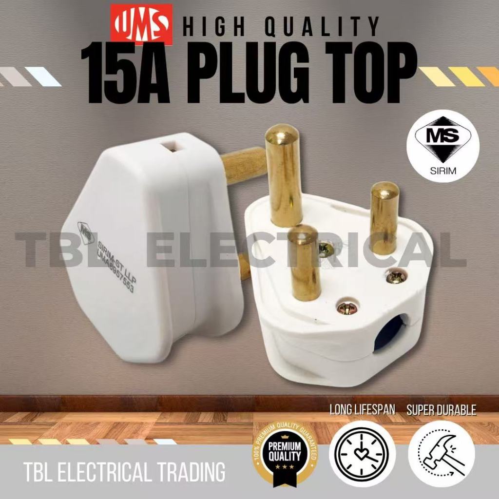 🔥SIRIM🔥UMS PT150R 15A Plug Top with 3 Pin 250V Kepala Plug 15A PT150R ...