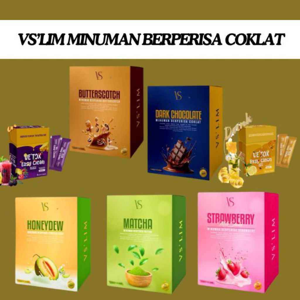 💯%MINUMAN KURUS VSLIM CHCOLATE & BUTTERSCOTH BY DYNA YUSOF | Shopee ...