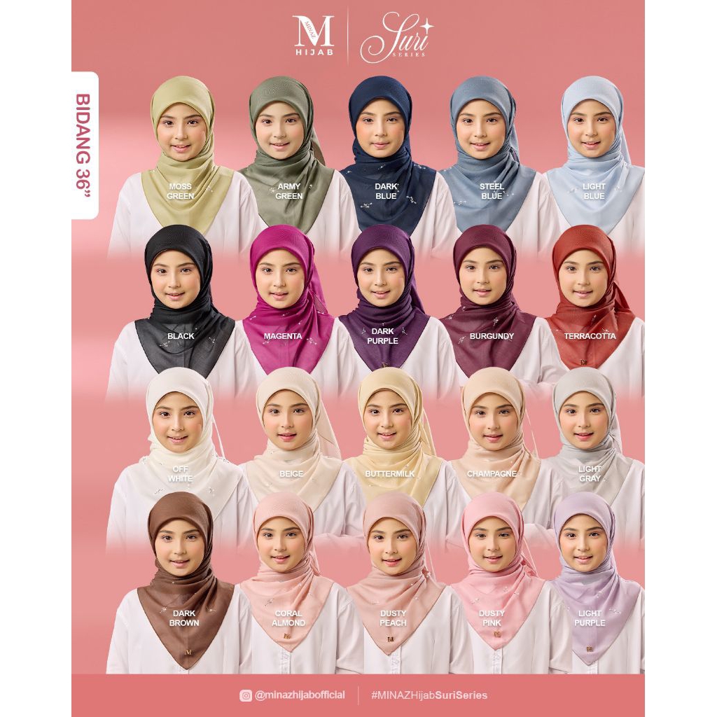 MINAZ PLAIN SURI JIWA SERIES BAWAL KOSONG CORAK MINAZHIJAB FREE BROOCH | Shopee Malaysia