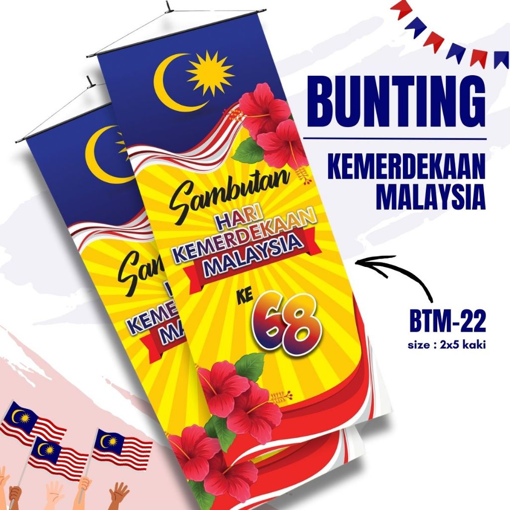 Bunting MERDEKA 2 / Bunting Sambutan KEMERDEKAAN Malaysia 2024 ...