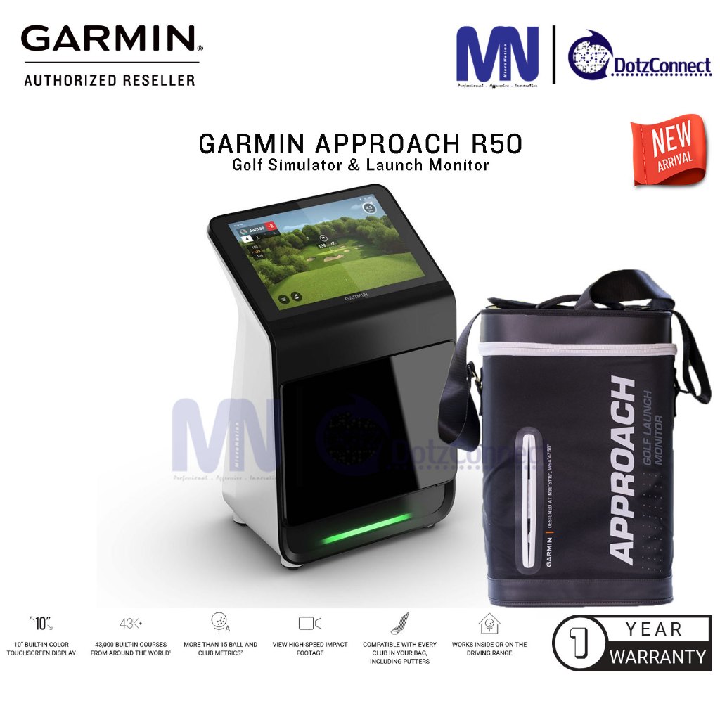 Garmin Approach R50 Premium Golf Simulator & Launch Monitor with ...