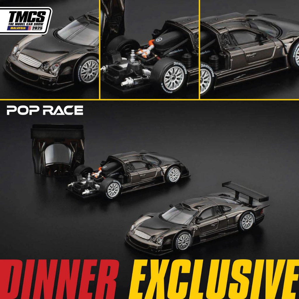 Pop Race Mercedes CLK GTR (Black Chrome) The Model Car Show 2025 (TMCS ...