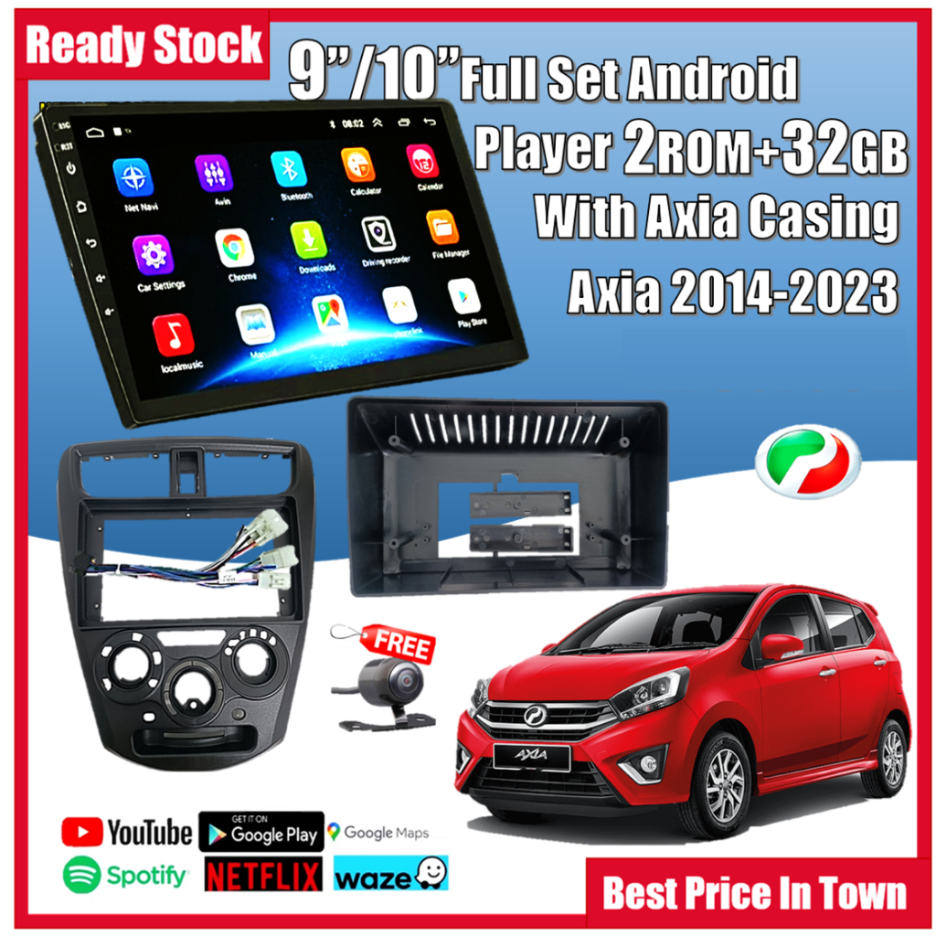 Perodua Axia 2014-2024 9'' 10" Android Player Car Player IPS Screen ...