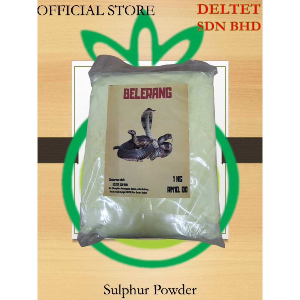 [1KG] SEBUR BELERANG SULPHUR POWDER /HALAU ULAR /Anti Snake/高纯度硫磺粉 ...
