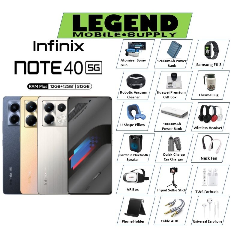 Infinix Note 40 5G | 12GB+12GB Ram+512GB Rom | Original Malaysia Set ...
