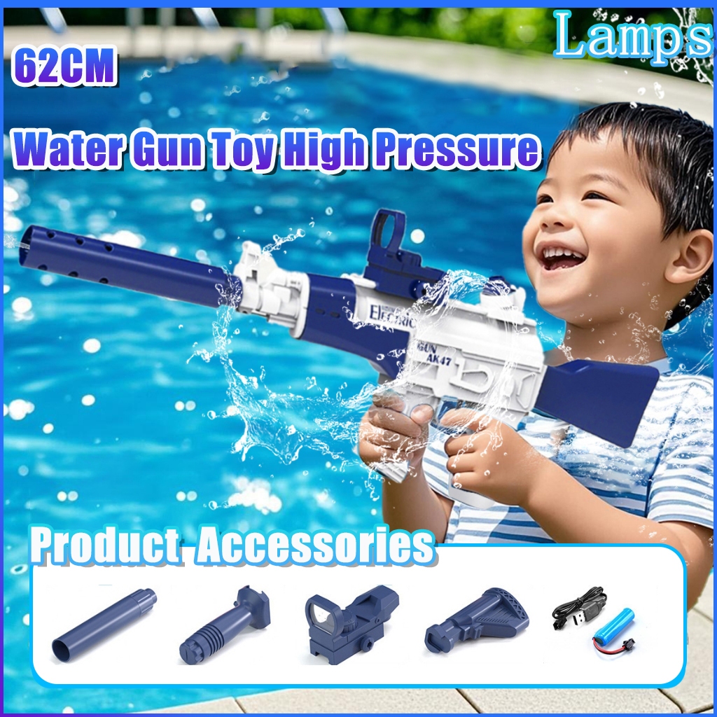 👉Kids Outdoor Shooting 👈Electric Water Gun 62CM Beach Outdoor Games Kid ...