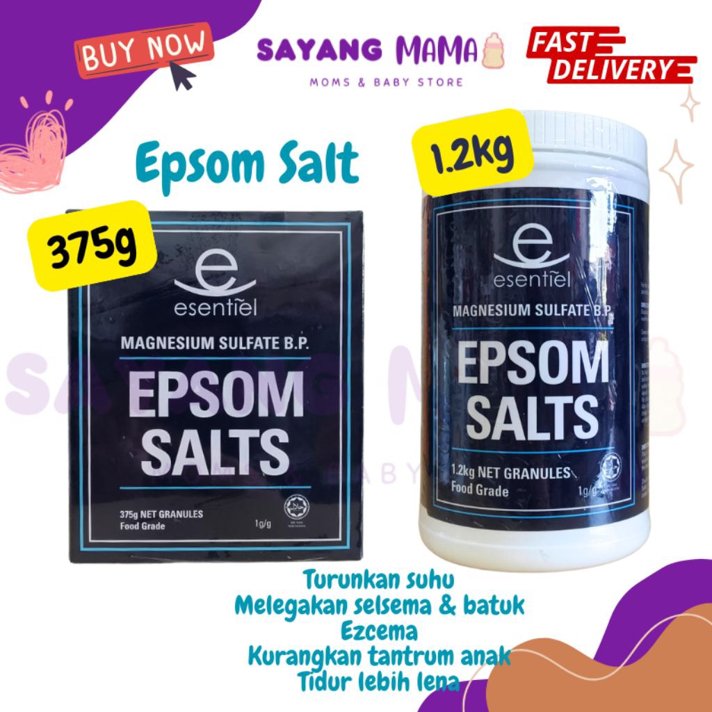 ESENTIEL EPSOM SALT 1.2kg & 375g GARAM MANDIAN | Shopee Malaysia