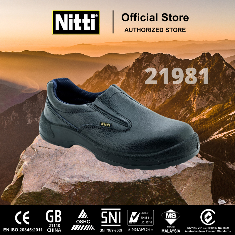 Nitti Safety Shoes Low-Cut 21981 Slip on Safety Boots Kasut Kerja ...