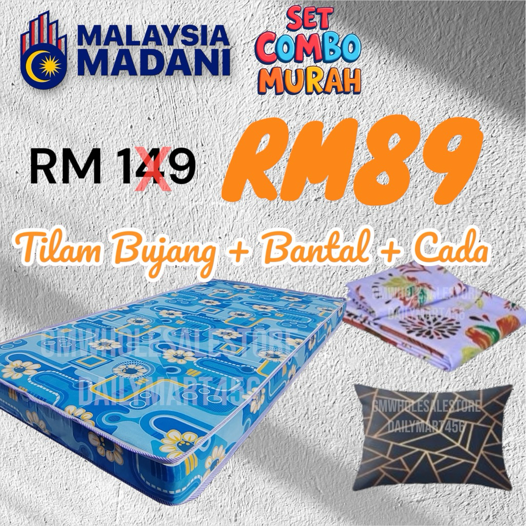 1 Order 1 Set • STOCK TERHAD•Set Bujang• Tilam Bujang•Bantal•Cada SET ...