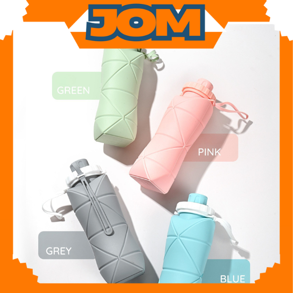 Foldable Water Bottle Silicone Portable Reusable BPA Free Large Capacity Travel Gym Kids ...