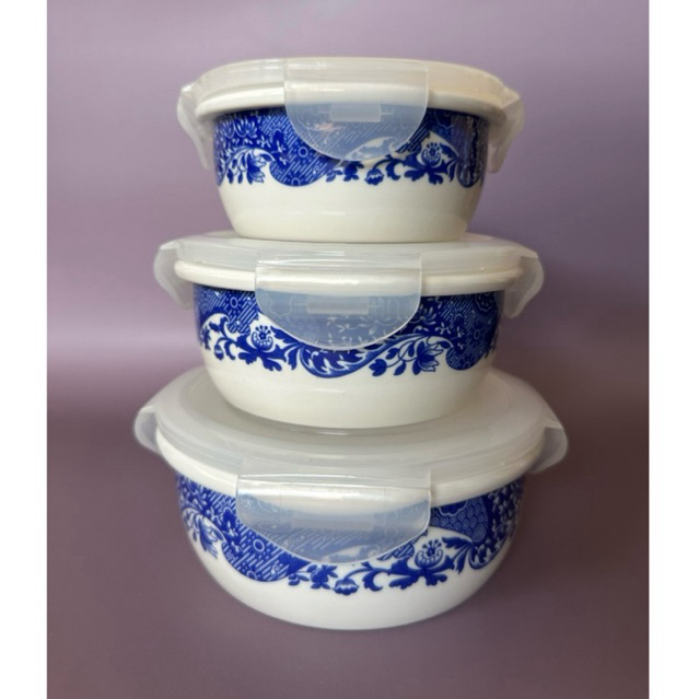 ORIGINAL Spode Blue Italian Set of 3 Storage Container | Shopee Malaysia