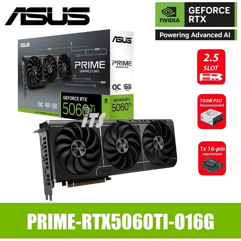 ASUS PRIME GeForce RTX 5060 Ti 8GB / RTX 5060 Ti 16GB OC GDDR7 Graphics ...