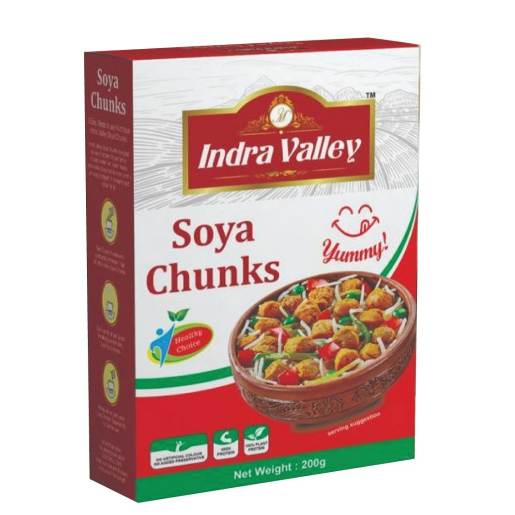 INDRA VALLEY SOYA CHUNK 200gm | Shopee Malaysia