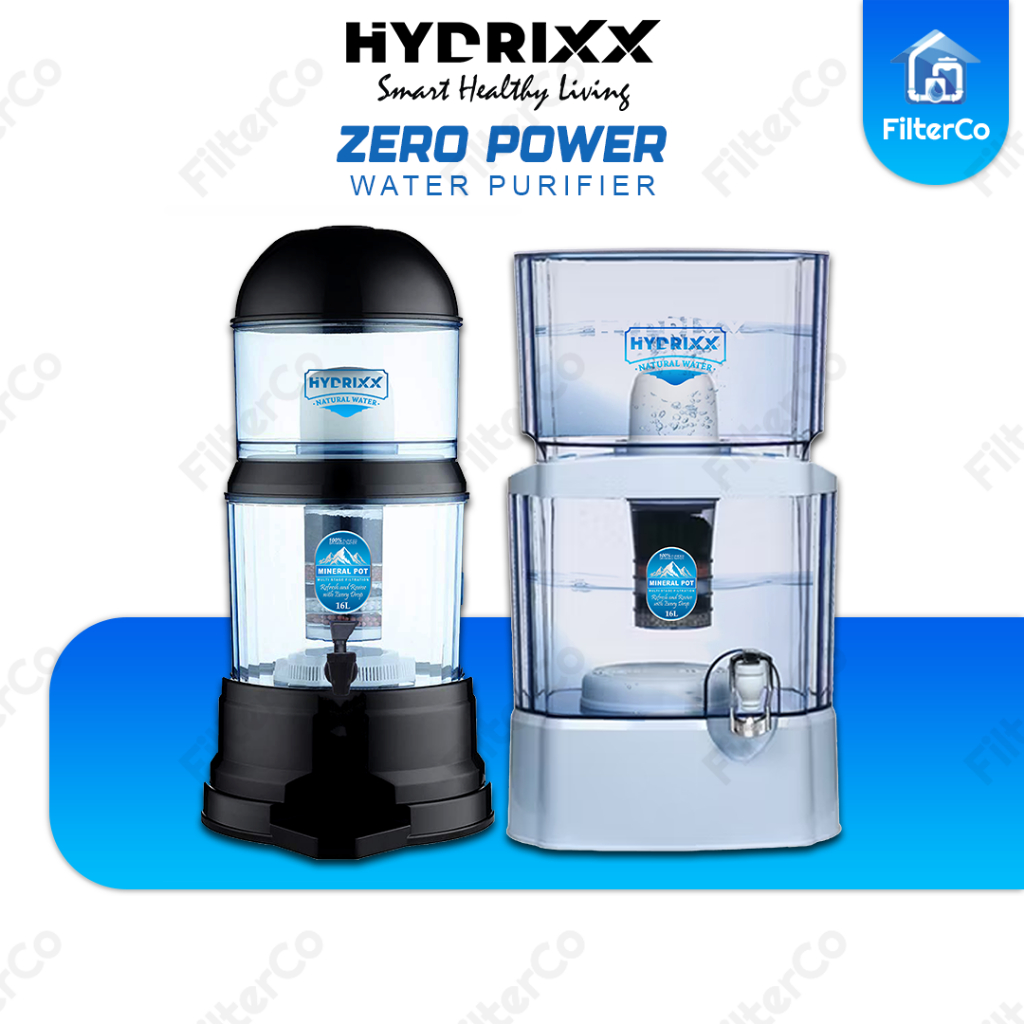 HYDRIXX Mineral Pot 16L / 28L Water Filter System 7 Stage Purification ...