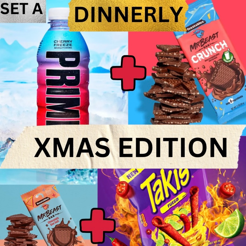 Dinnerly/Lunchly Bundle (PRIME DRINK + TAKIS + MRBEAST CHOCOLATE ...