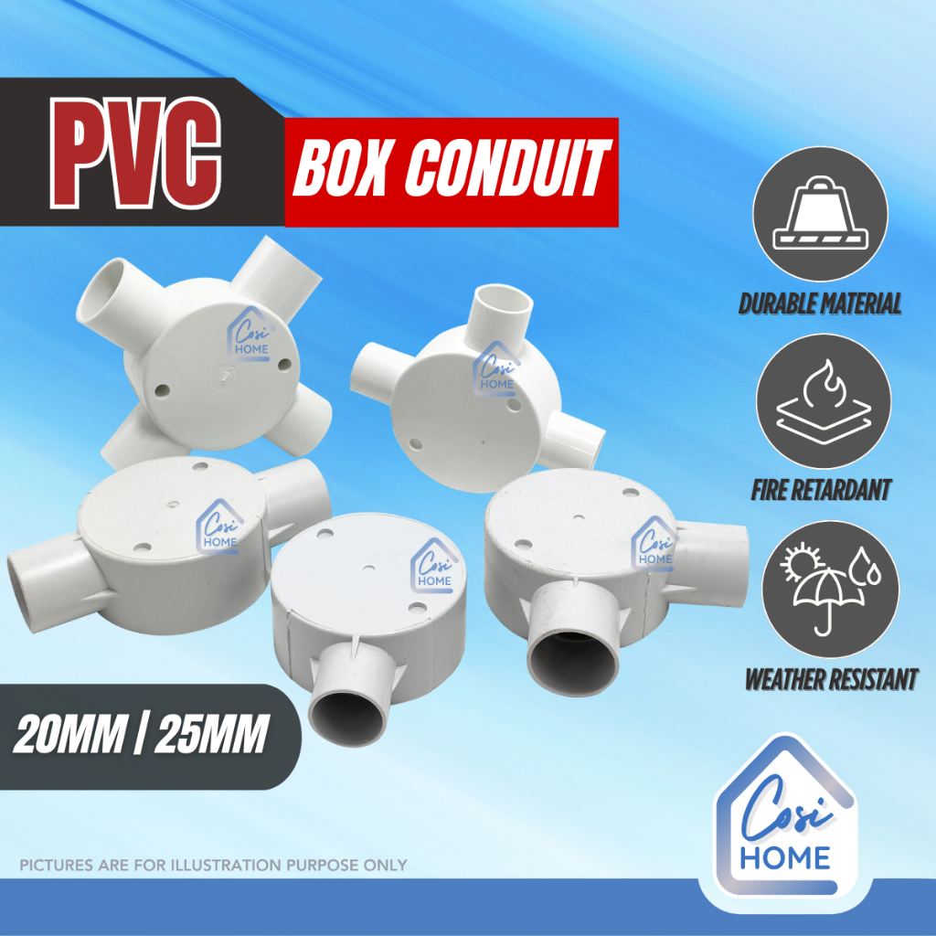 PVC Conduit Box Sambungan Wayar | Electrical Junction Box Pipe ...
