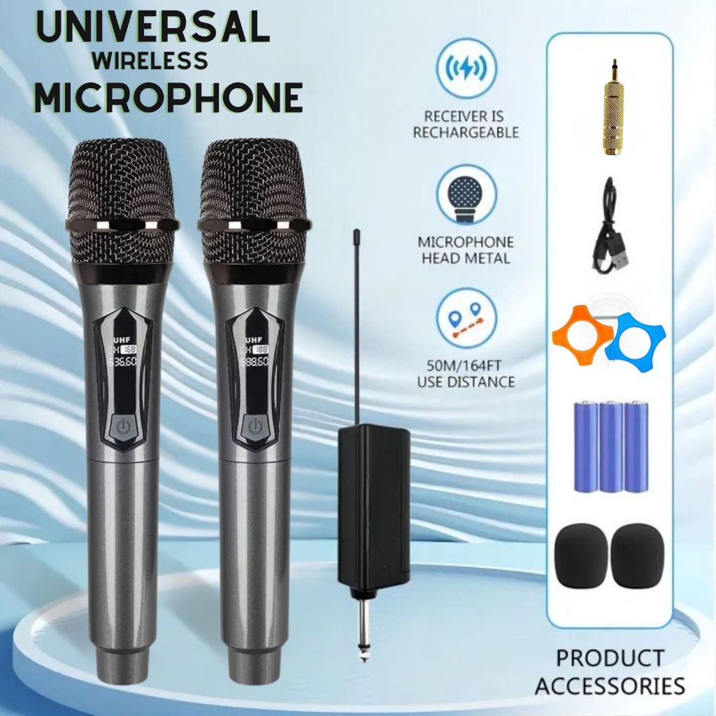 ZH-28M Professional Universal Wireless Microphone UHF Handheld Karaoke ...