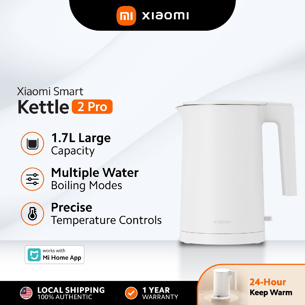 Xiaomi Smart Kettle 2 Pro | Large 1.7L Capacity | Rapid 1800W Heating ...