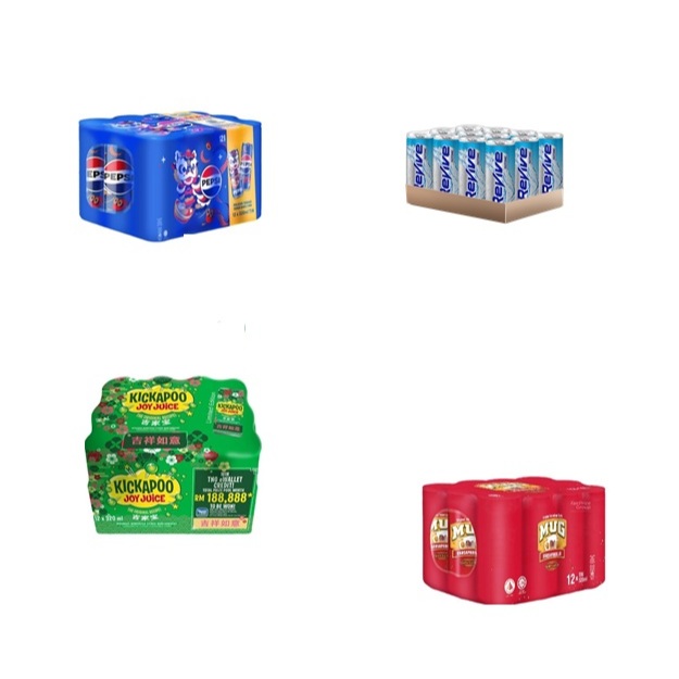 PEPSI/KICKAPOO/REVIVE/MUG SARSAPARILLA CARBONATED DRINK CAN 12X320ML ...