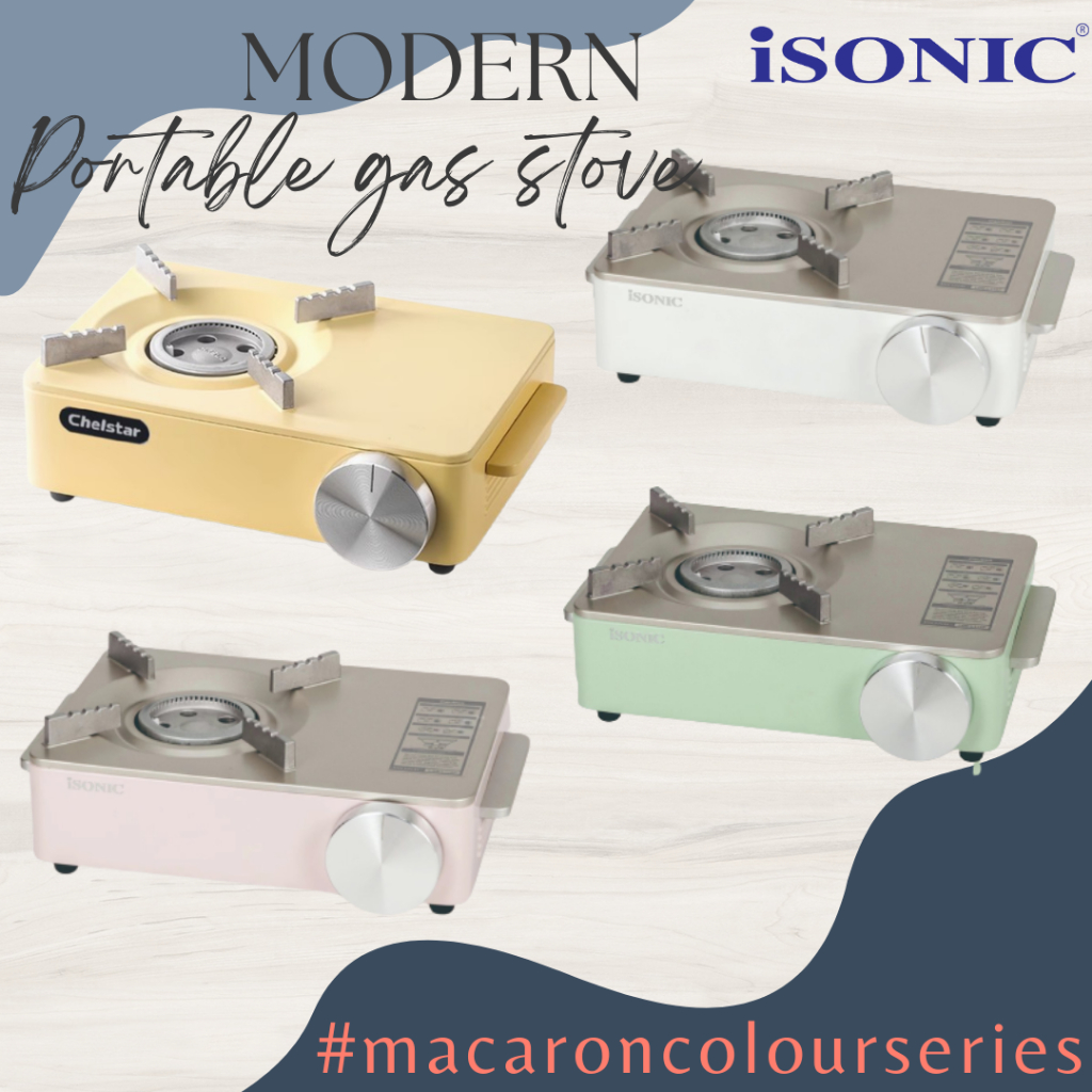 iSONIC MODERN PORTABLE GAS STOVE IGB-L118P (CREAMY WHITE / PINK / LIGHT ...