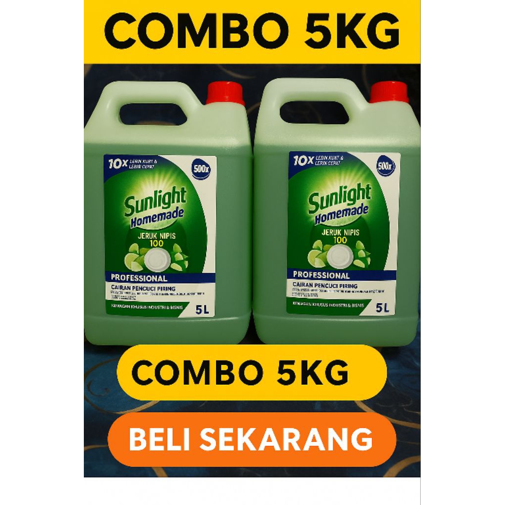 [BEST] COMBO 5KG+5KG Sunlight Cuci Pinggan | Shopee Malaysia