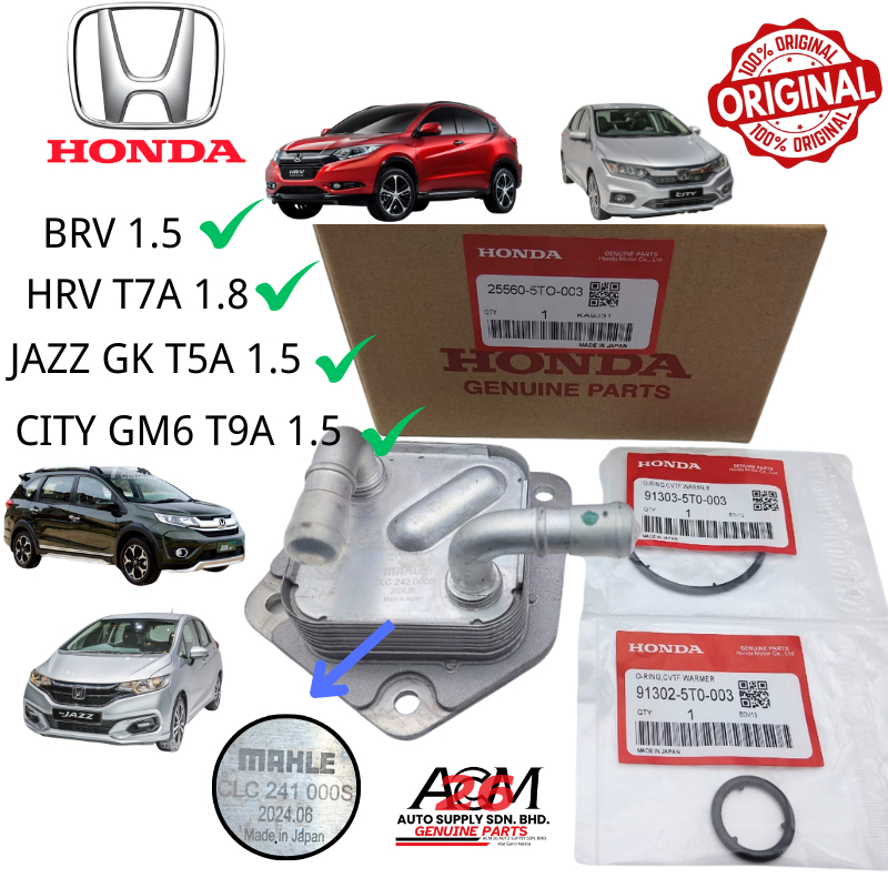 【ACM】HONDA ORIGINAL CITY GM6 T9A /JAZZ GK T5A /BRV OIL COOLER AUTO GEAR ...