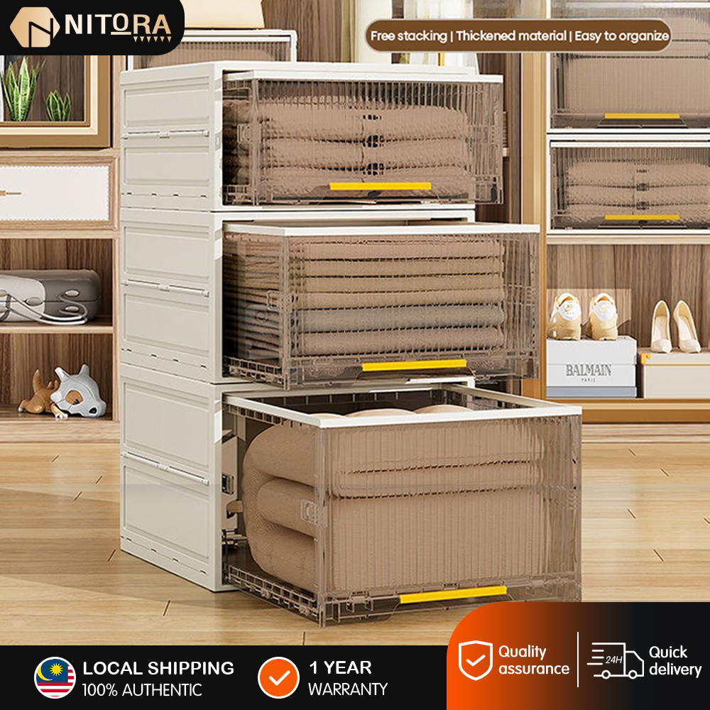 120L Foldable Storage Box With Lid Large Capacity Multipurpose ...
