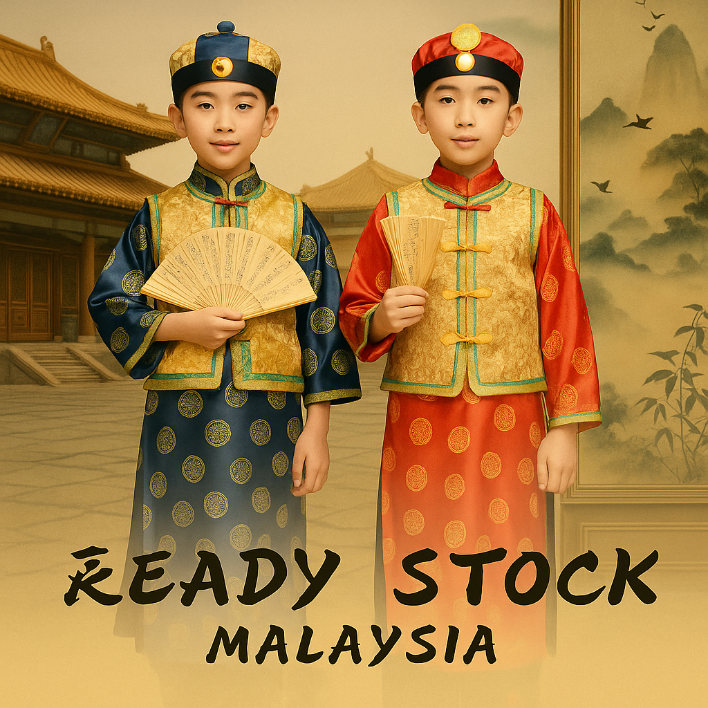 (Ready Stock) Kids Qing Dynasty Costume Boy Traditional Chinese Robe ...