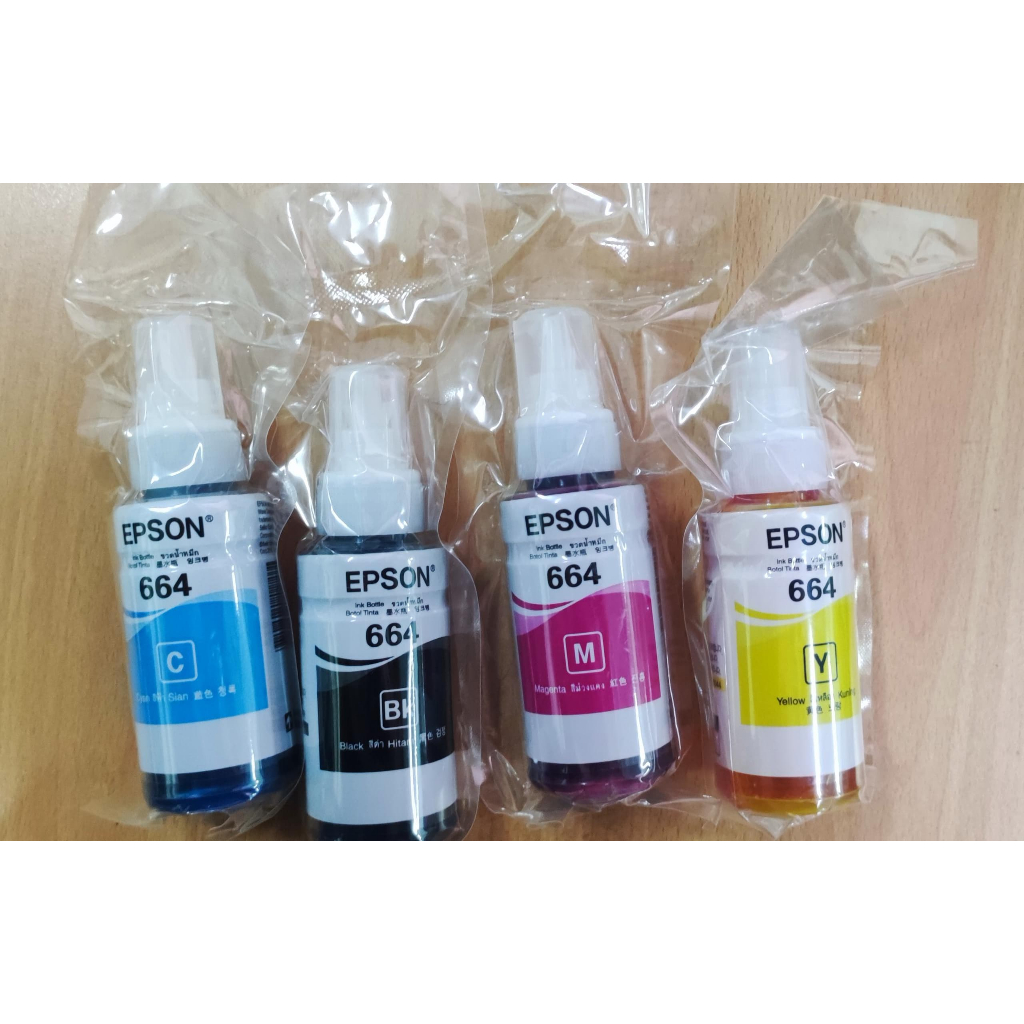 Ink T6641 Epson T664 Original Refill Ink (BK/C/Y/M) L120 L210 L360 L310 ...